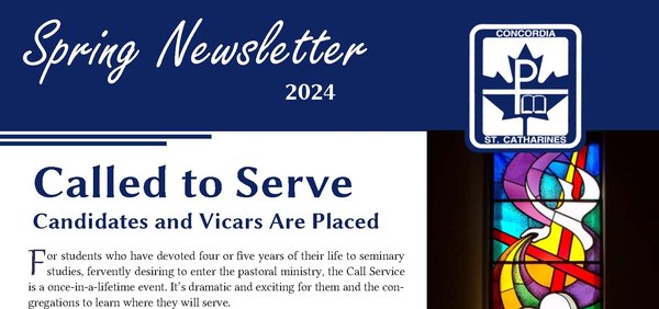 Spring Newsletter 2024: Called to Serve – Concordia Lutheran ...